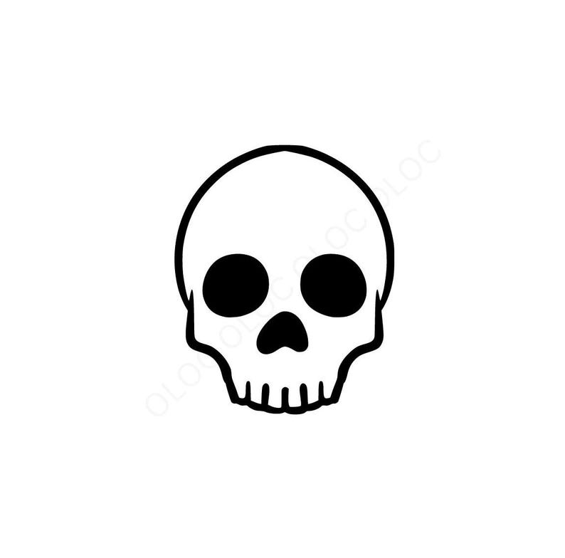 Simple Skull Clip Art SVG PNG JPG Digital Download - Etsy Canada