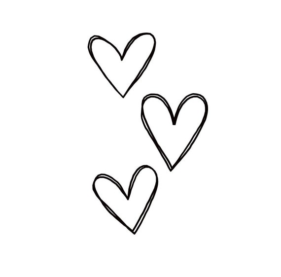 Hearts Clip Art Black And White
