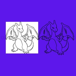 Charizard PNG SVG JPG Clip Art Pokémon Digital Download File Print ...