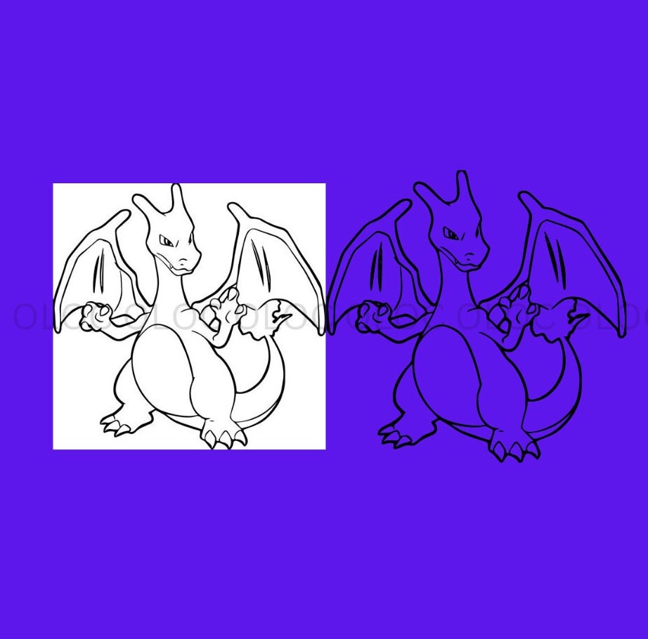 Charizard PNG SVG JPG Clip Art Pokémon Digital Download File Print ...