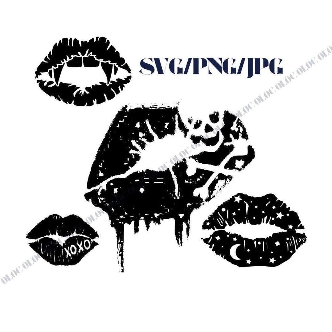 Lips Design X4 File Clip Art PNG SVG JPG Digital Download Art Card ...