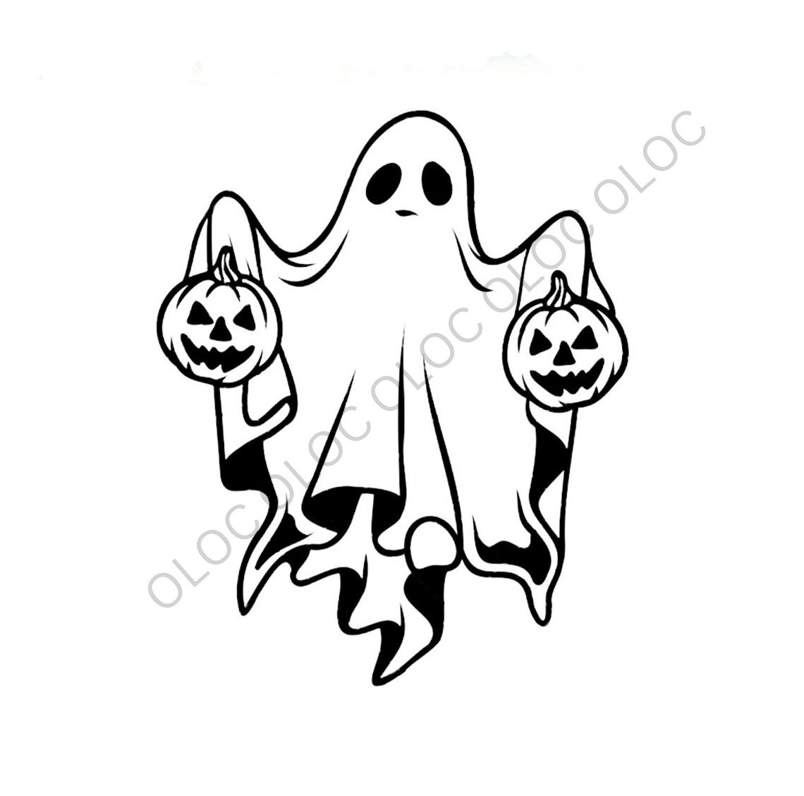 Ghost Design X2 Halloween Clip Art PNG SVG JPG Digital Download Art ...