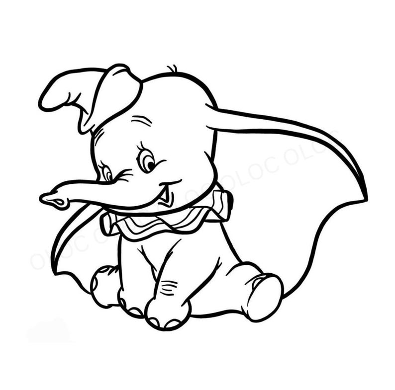 Dumbo Clip Art PNG SVG JPG Digital Download Art Card - Etsy