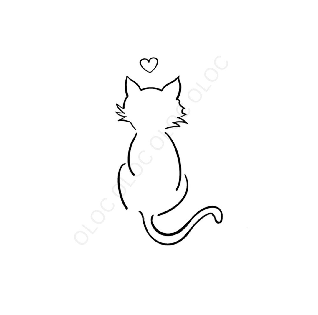 Cat Love Clip Art PNG SVG JPG Digital Download Art Card Design File - Etsy