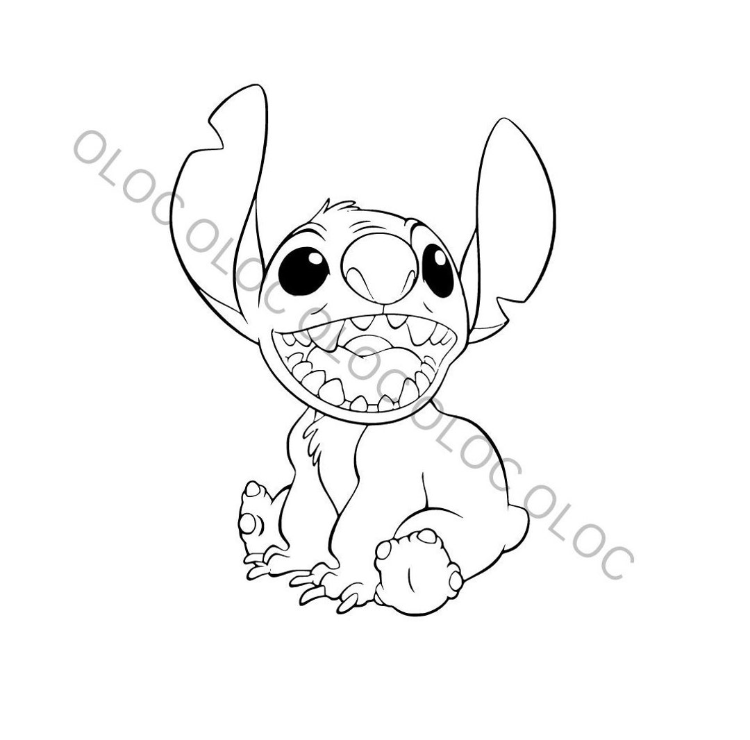 Stitch Clip Art File Lilo and Stitch PNG SVG JPG Digital Download Art ...