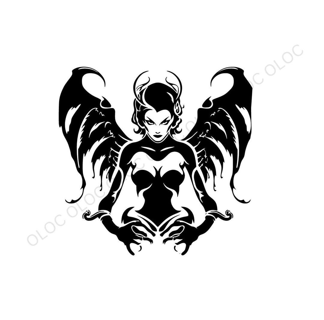 Succubus File Clip Art PNG SVG JPG Digital Download Art Card - Etsy