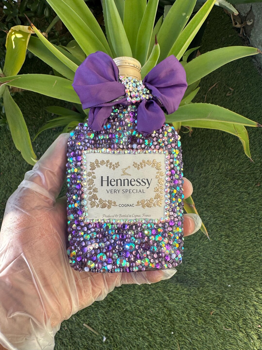 Purple Bedazzled Bottle, Bottke, Drink, Glass Bottle, Glass, Birthday ...