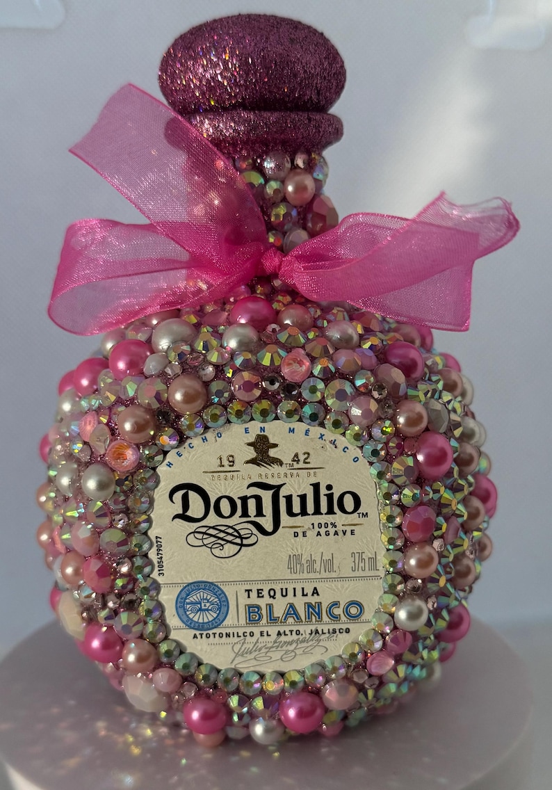 Pink Don Liquor Bottle, Bottle, Bedazzled Bottle, Bling Bottle,bling ...