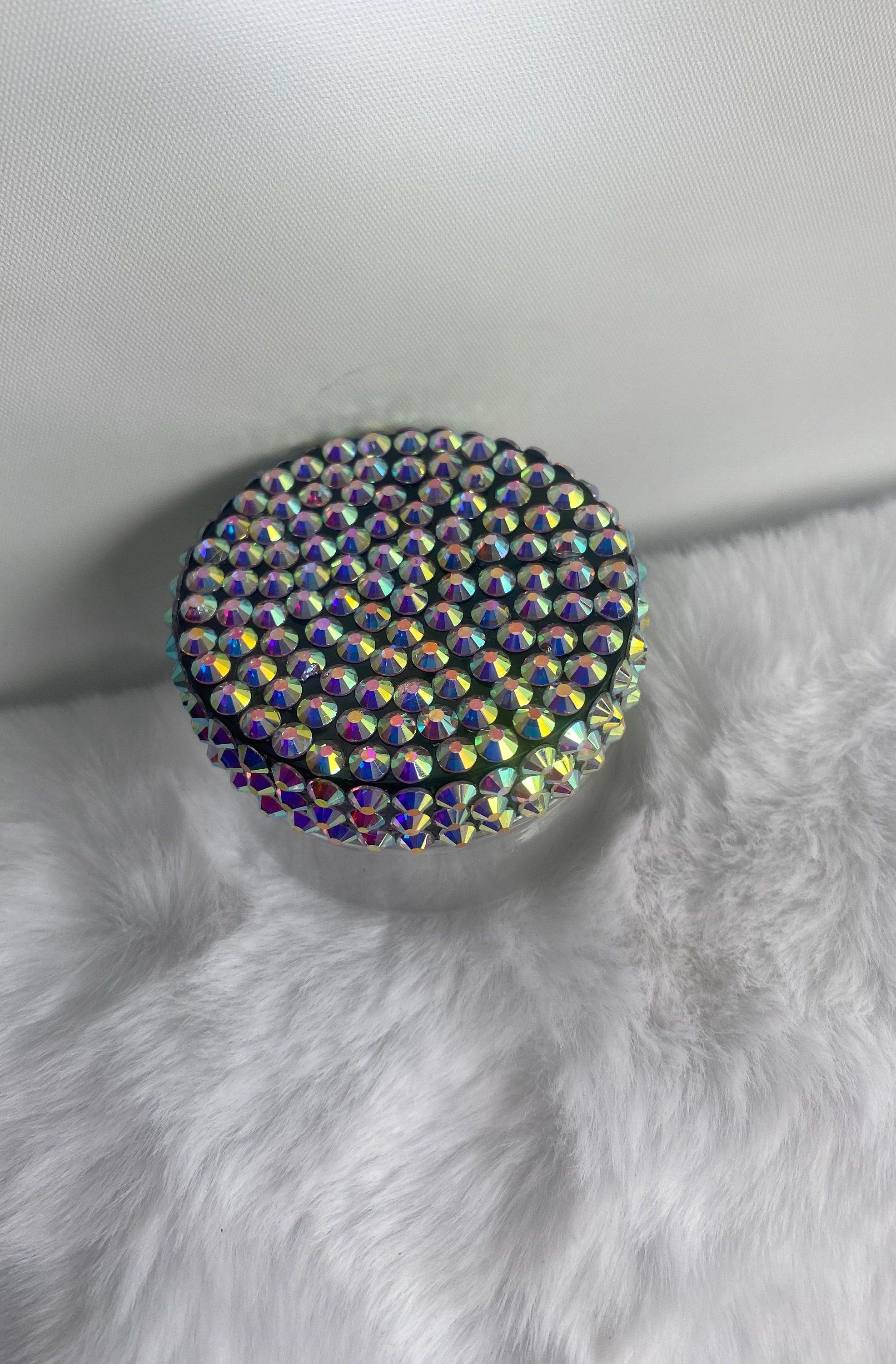 Bling|travel Container|cosmetic|jar|rhinestone Stash|pill Container ...