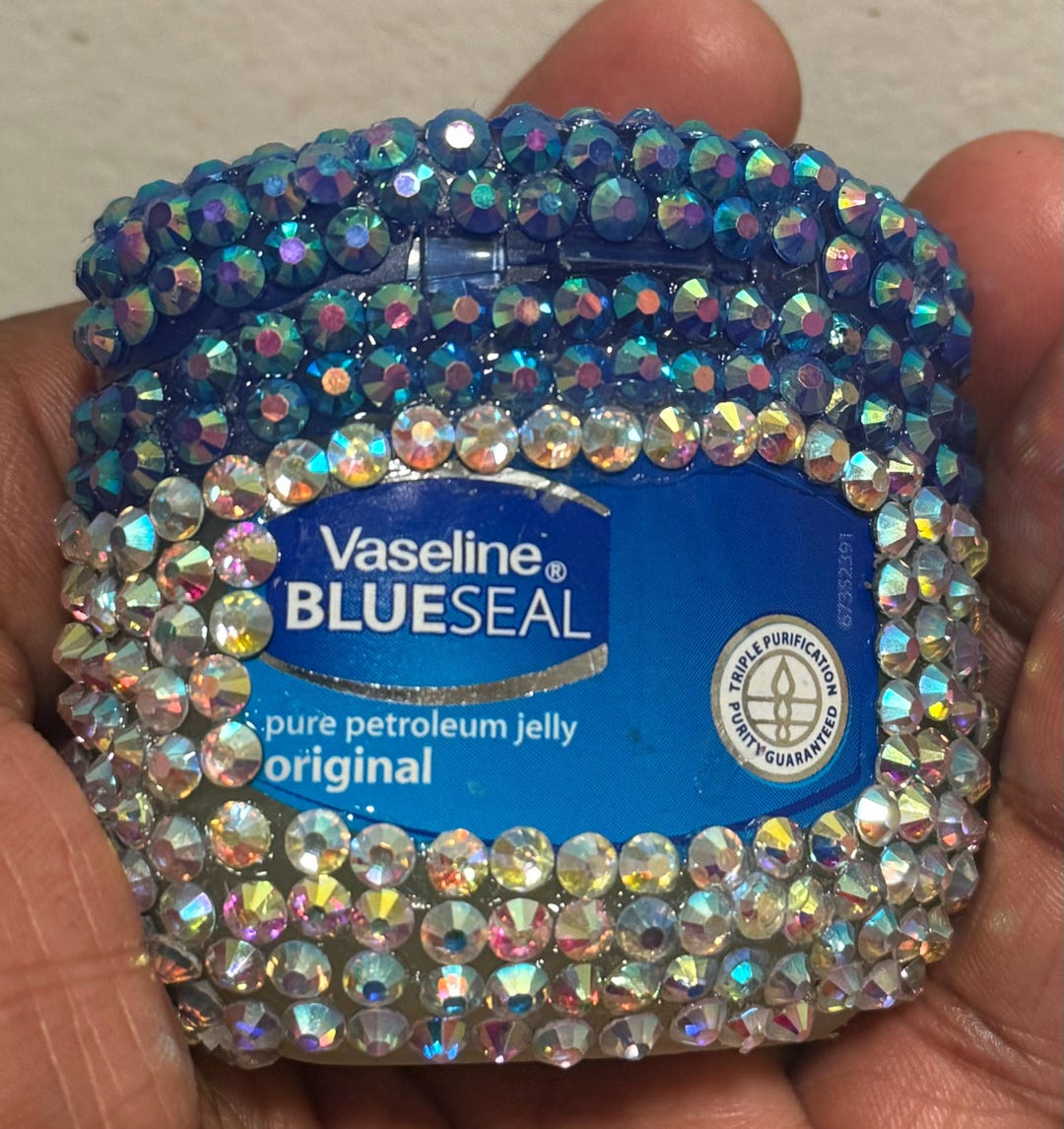 Crystal, Vaseline, Bedazzled Vaseline,container,travelcase,fall,winter ...