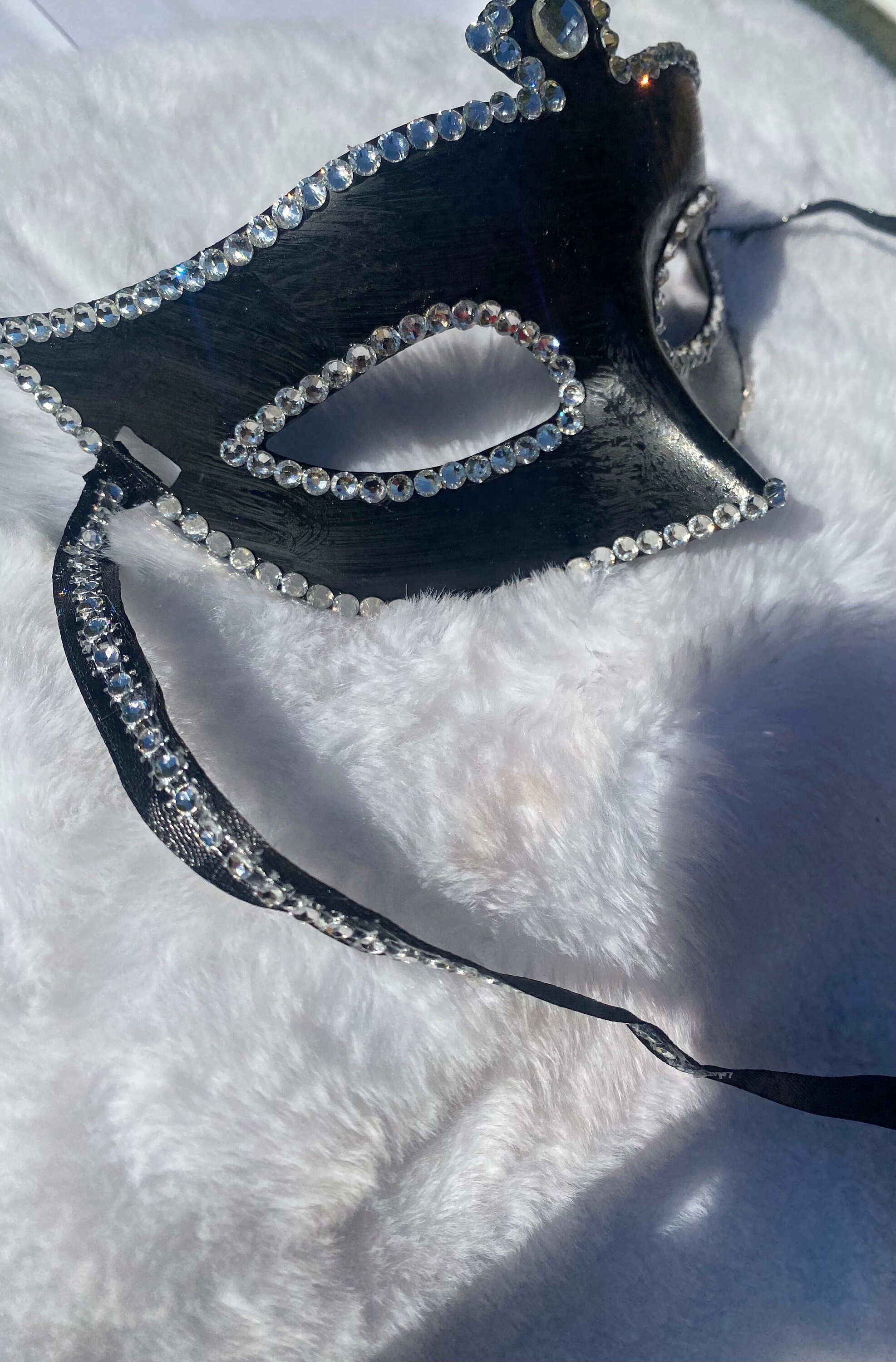 Masquerade Mask,mask,rhinestone Mask, Rhinestone, Iridescent Crystal ...