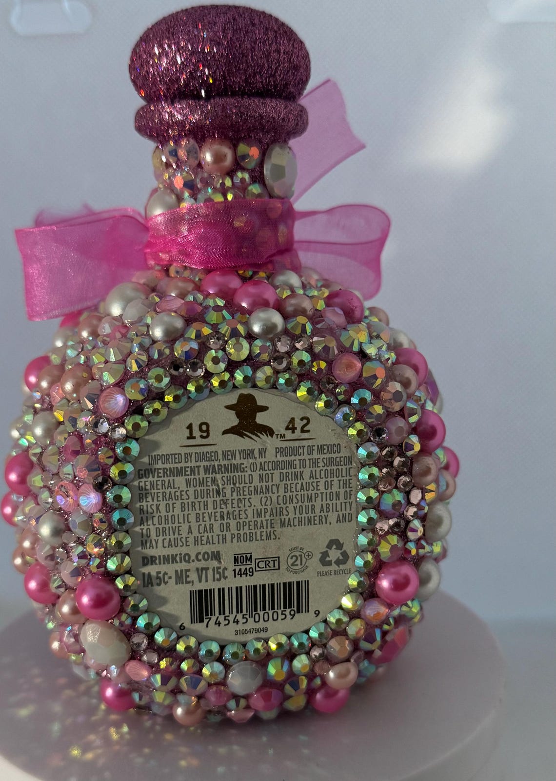 Pink Don Liquor Bottle, Bottle, Bedazzled Bottle, Bling Bottle,bling ...