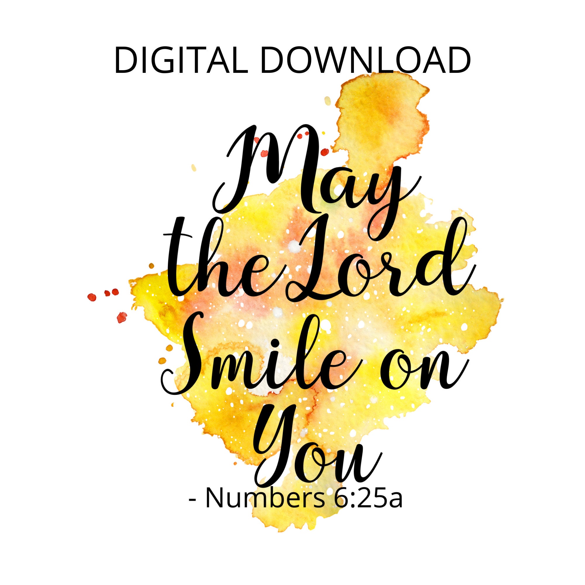 Buy May the Lord Smile on You Wall Art, Numbers 6:25a, Christian Decor ...