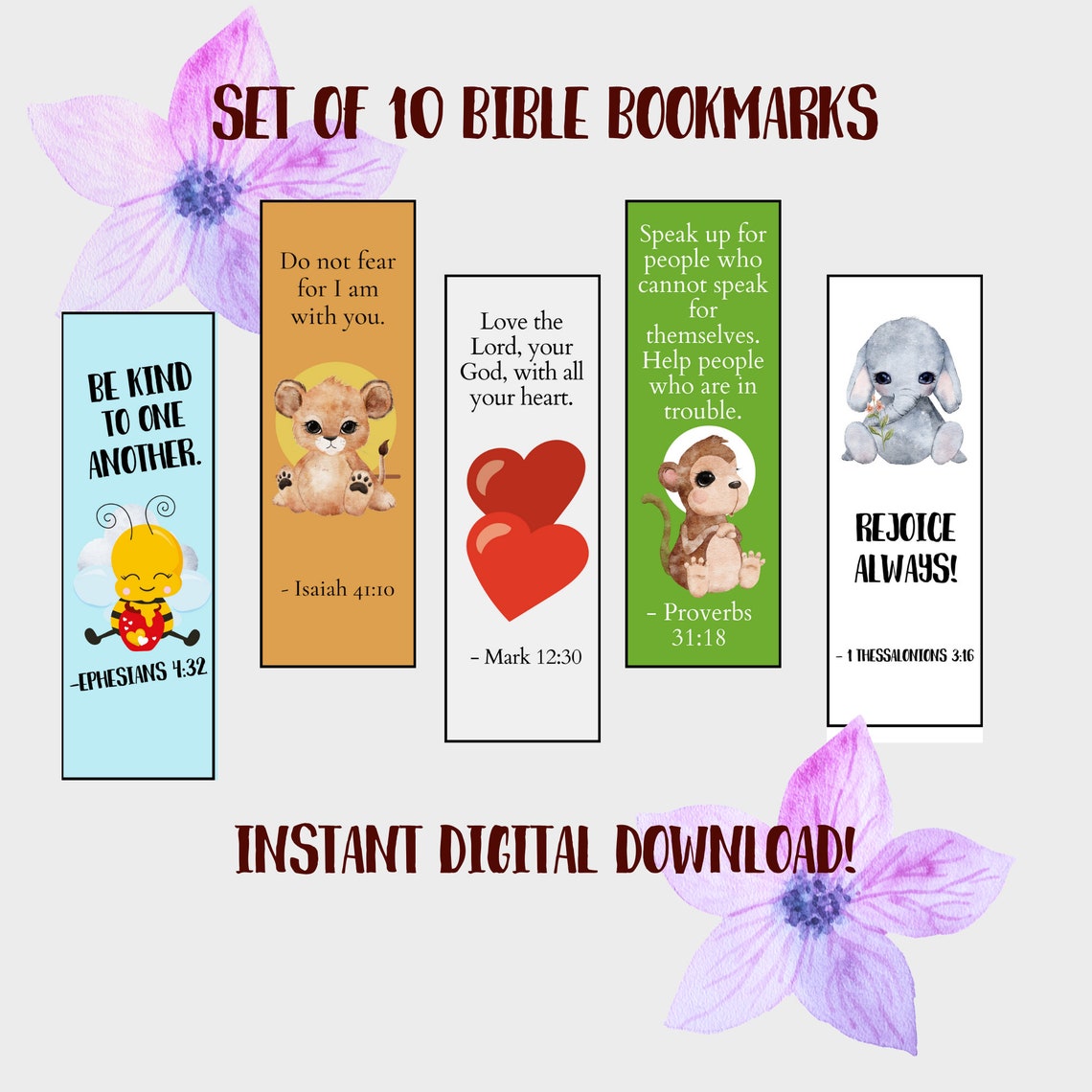Bible Verse Bookmarks Bookmark Printables Bookmarks for - Etsy
