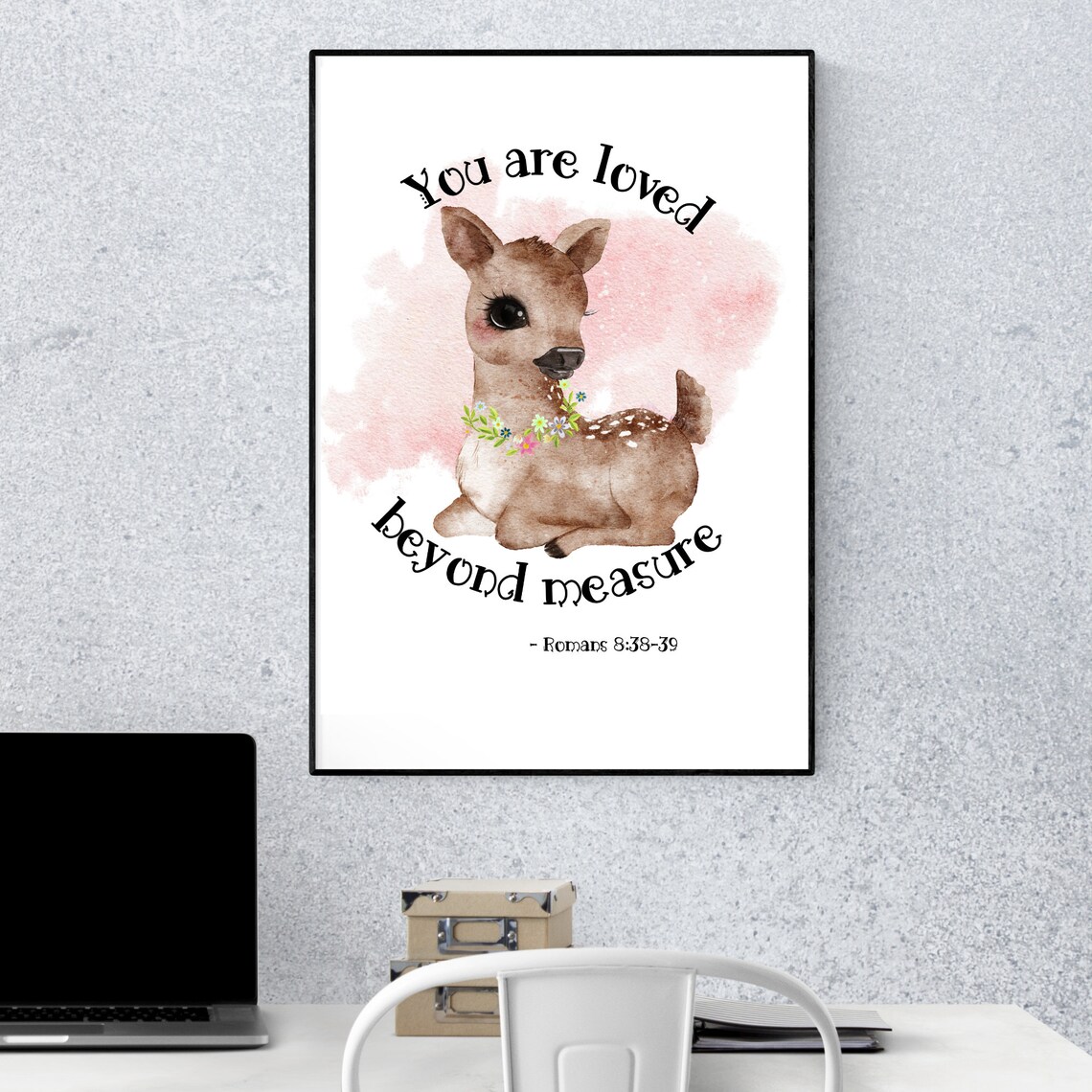 You're Loved Beyond Measure Bible Verse Art, Scripture Art, Watercolor ...