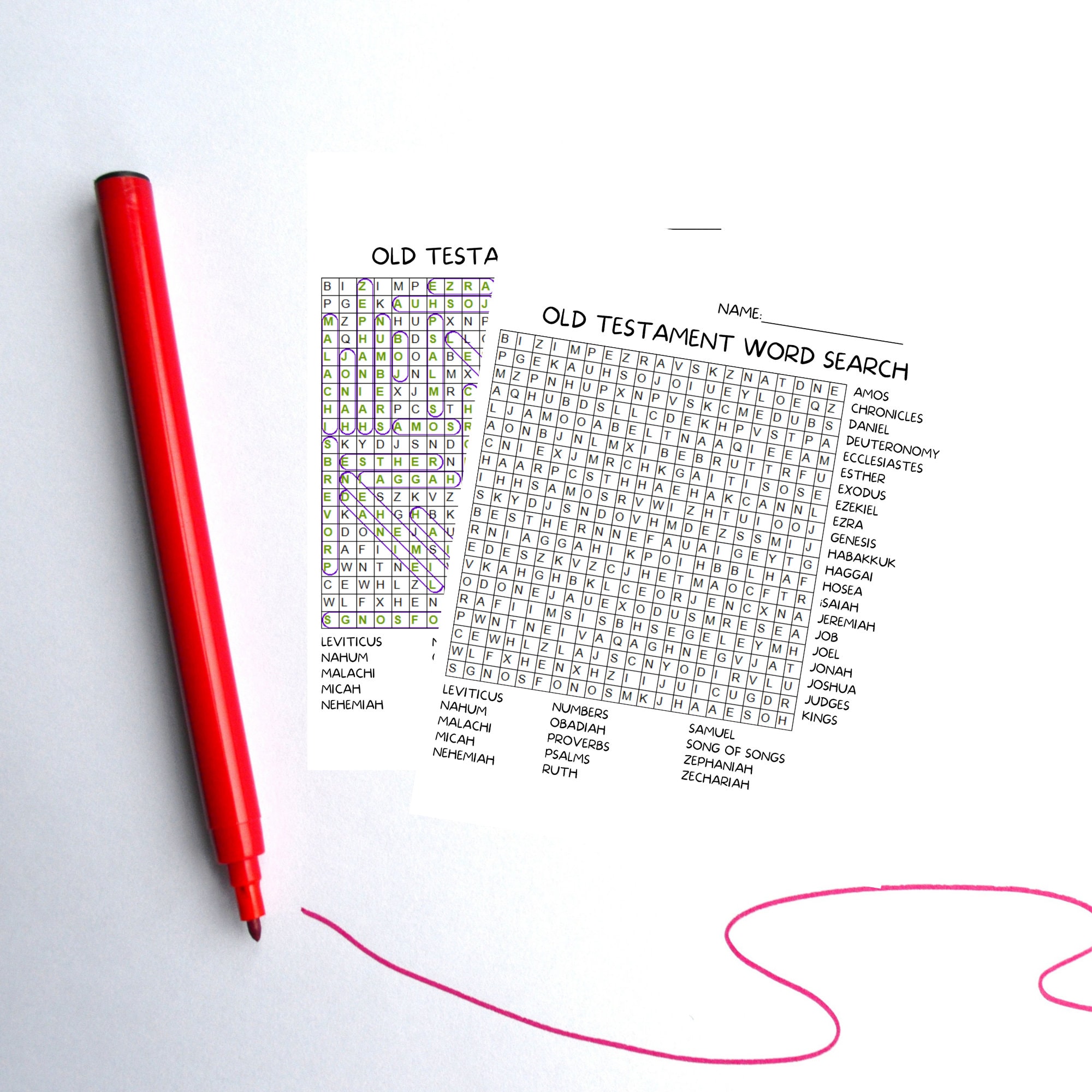 Old Testament Word Search, Bible Word Search, Word Puzzle, Digital ...