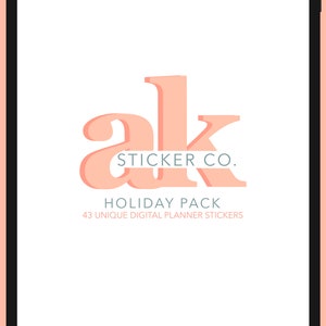 Digital Planner Sticker Download for iPad - Holiday Pack, 43 Stickers ...