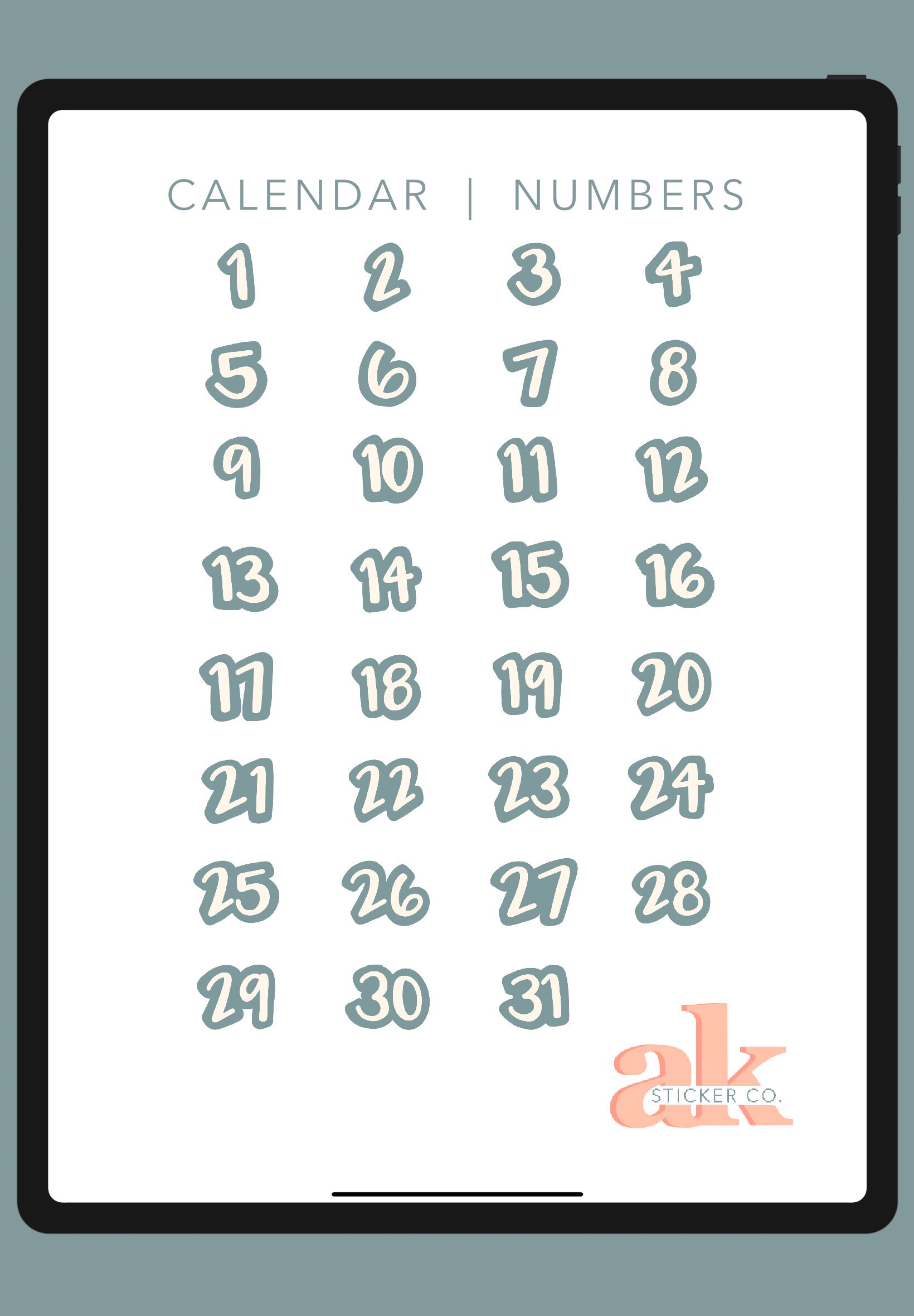 Digital Planner Sticker Download for iPad - Calendar Pack - Etsy