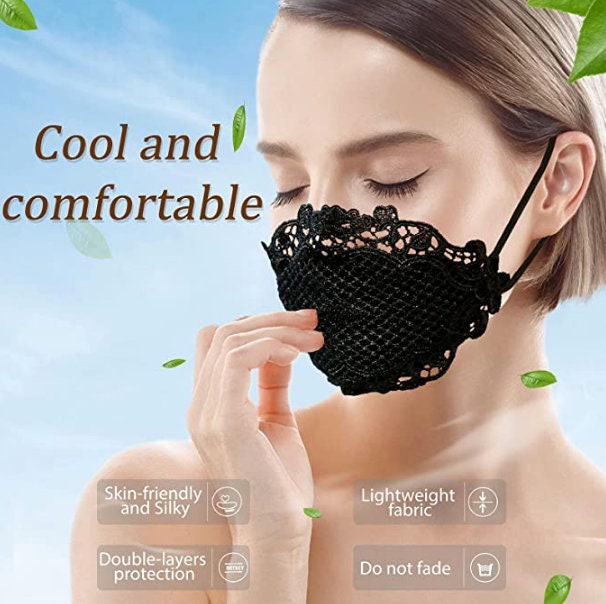 Lace Face Masks for Adults, Multifunctional Reusable Face Mask - Etsy
