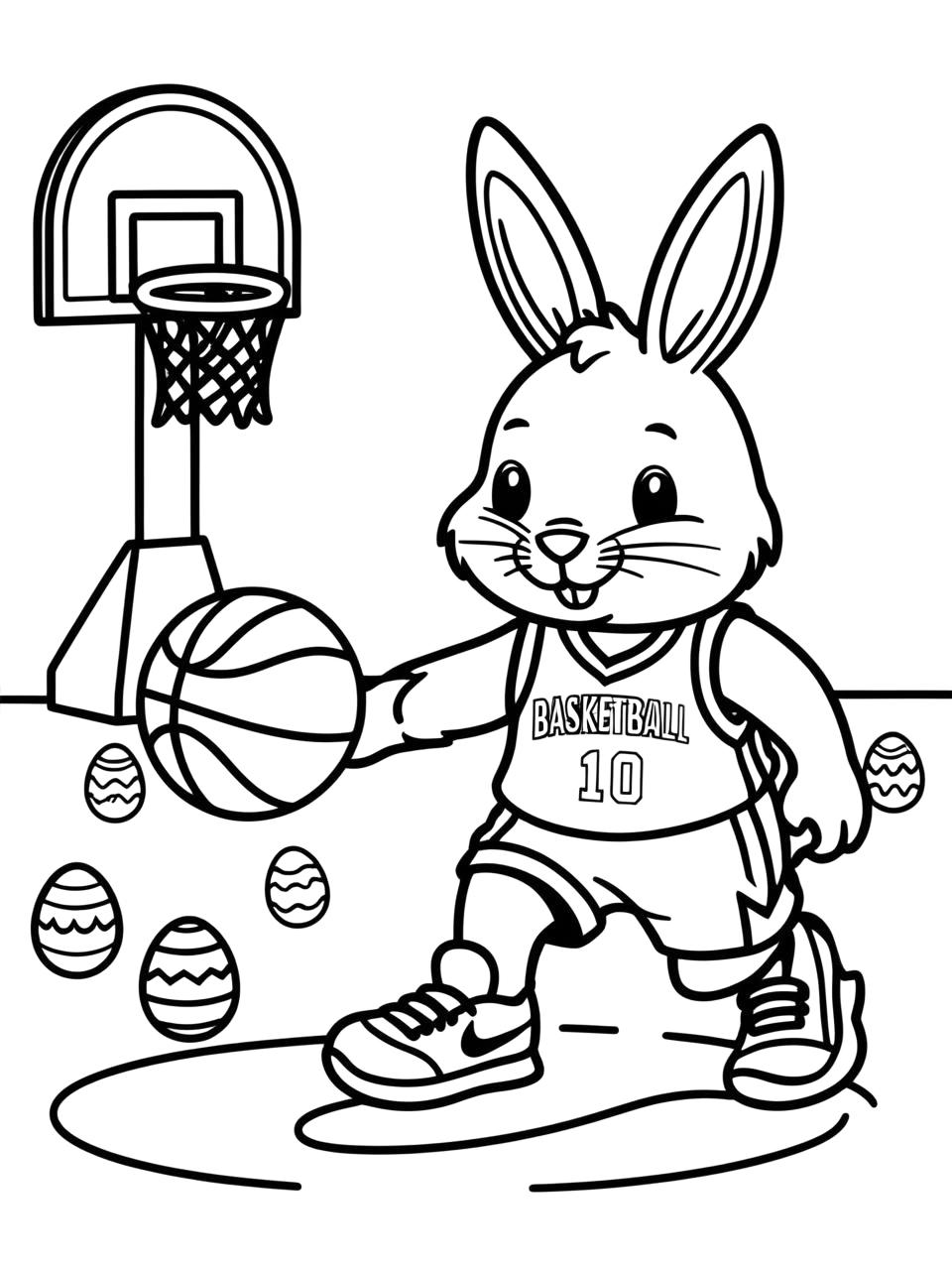 Easter Coloring Pages – 8 Printable PDF Pages With Sporty Bunnies ...