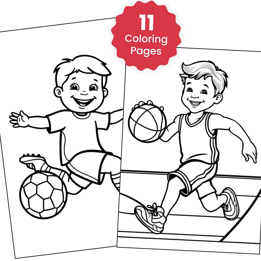 Kids Sports Coloring Pages – 11 Printable PDF With Soccer, Basketball ...