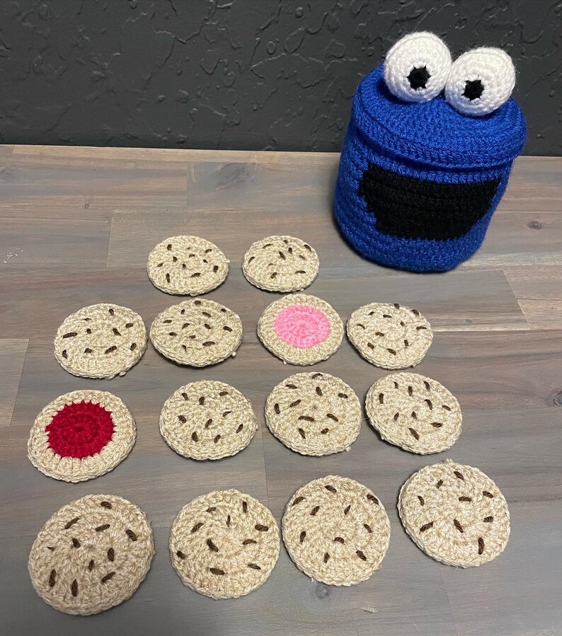 Crochet Cookie Jar Monster Matching Game - Etsy