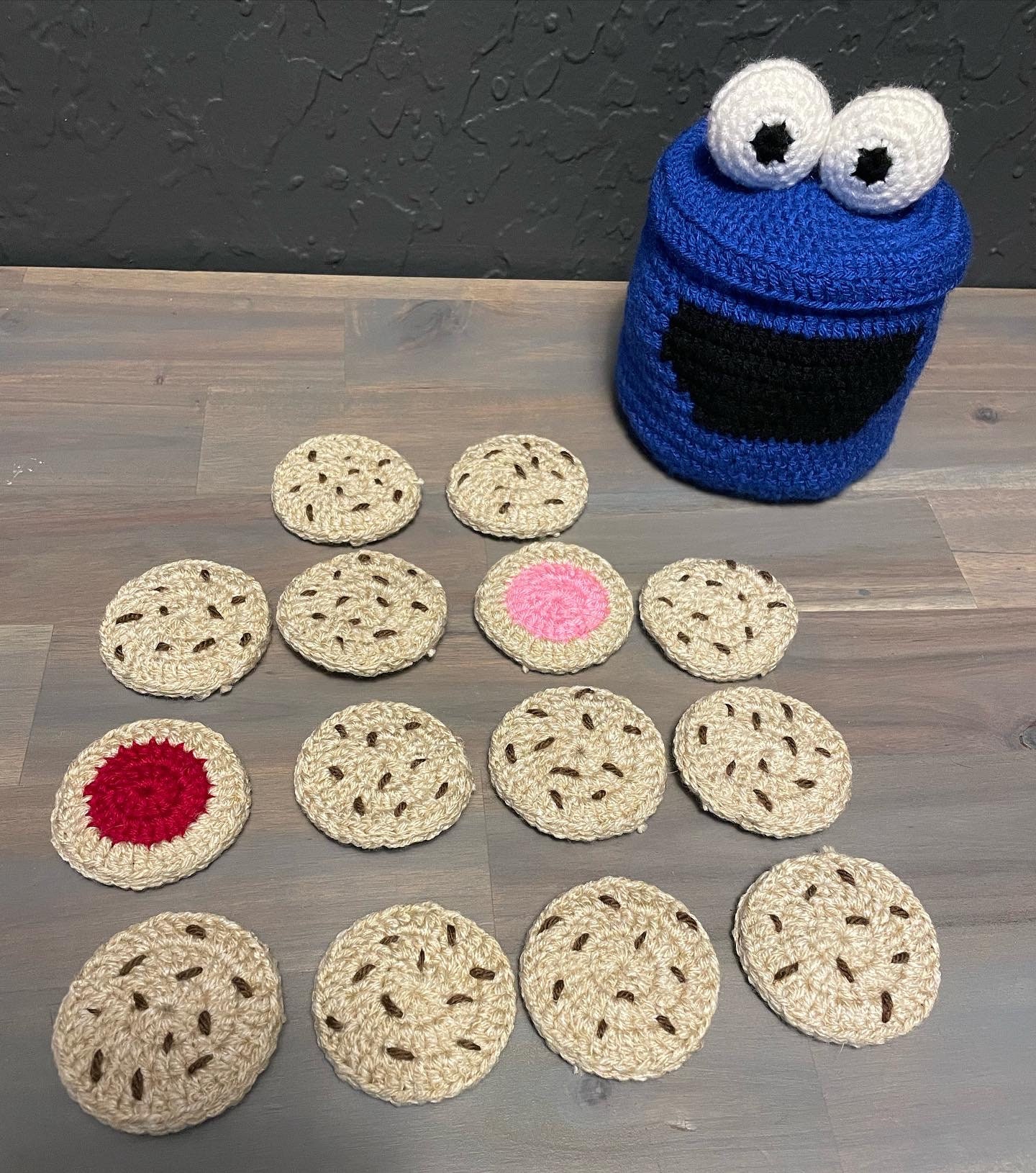 Crochet Cookie Jar Monster Matching Game - Etsy