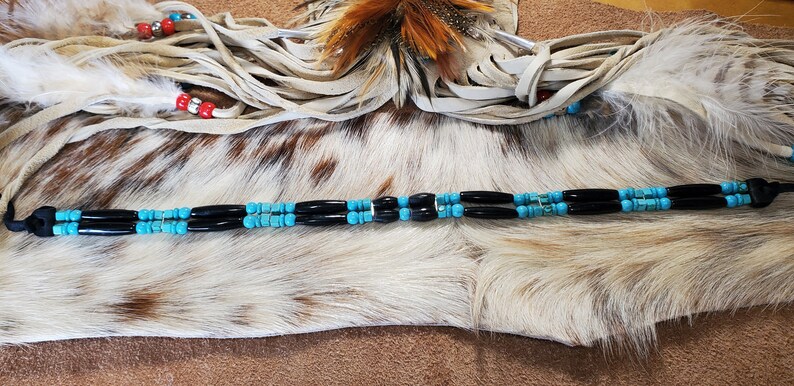 Native American Indian Style Choker Black Horn Hairpipe Bead - Etsy