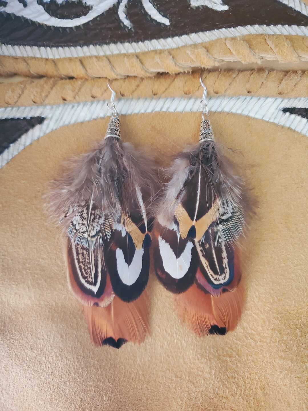 Custom Real Feather Earrings, Natural Feather Earrings, Handmade ...