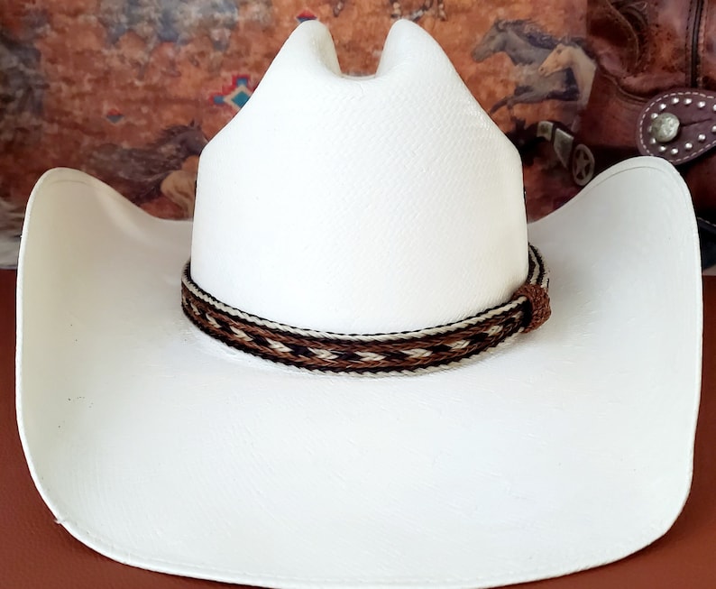 LONGMIRE Horse Hair Braided Hat Band is Adjustable With Sliding Knots ...