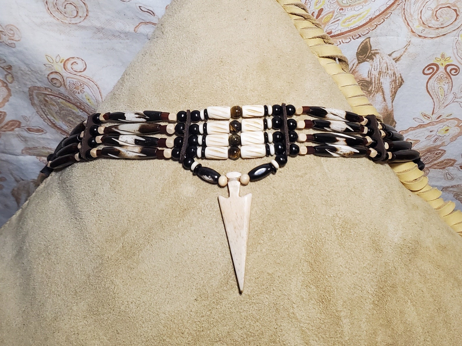 Native American Indian Style Choker Bone and Horn Hairpipe - Etsy