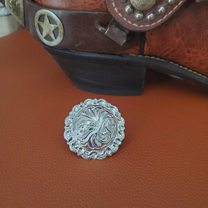 Concho Scarf Slide for Silk Wild Rag, Bandana, Scarf - Silver Color ...