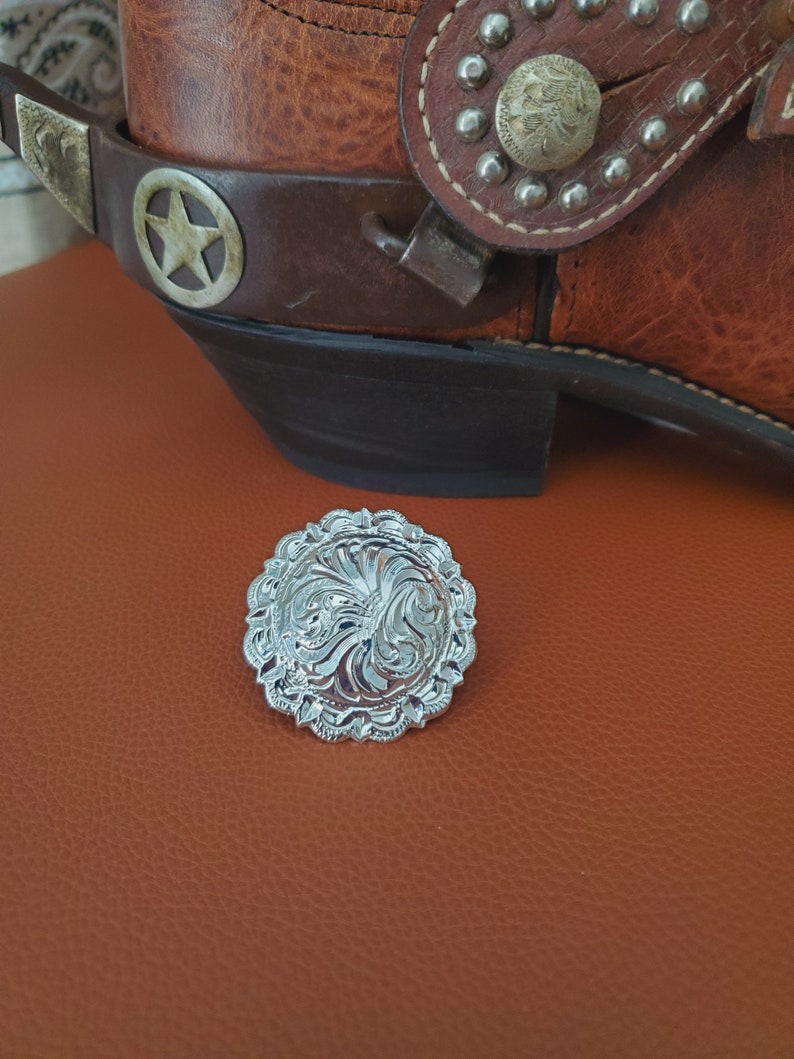 Concho Scarf Slide for Silk Wild Rag, Bandana, Scarf - Silver Color ...