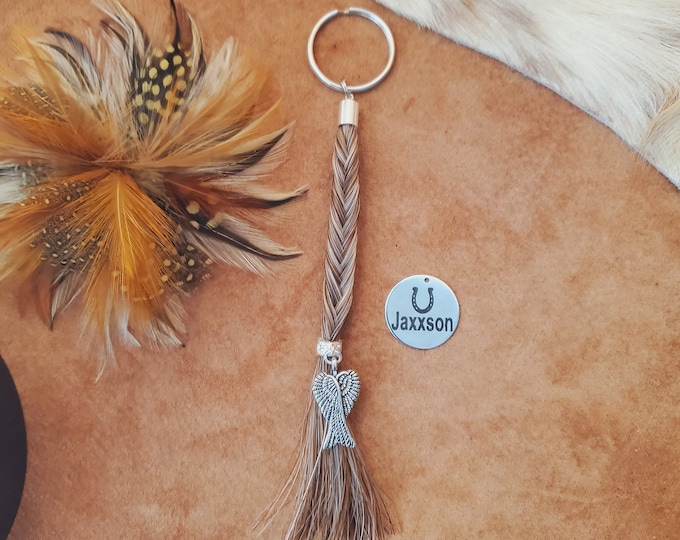 Horse Hair Braided Tassel Key Chain With Silver Charm. Can Be Made With ...