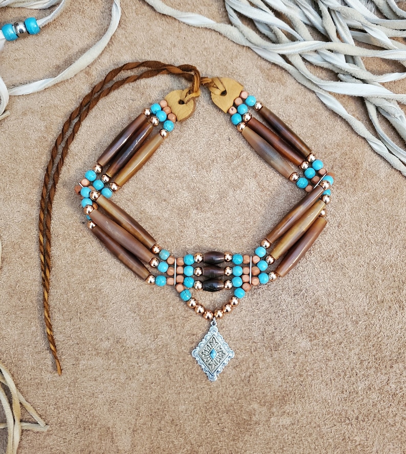 Native Hairpipe Choker With Arrowhead Handmade Native - Etsy