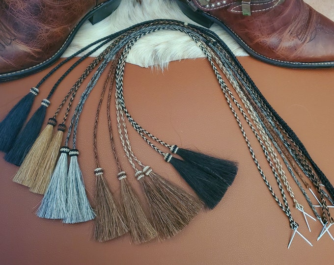 Western Stampede Hat String (7 Colors Available) Braided Horsehair With ...