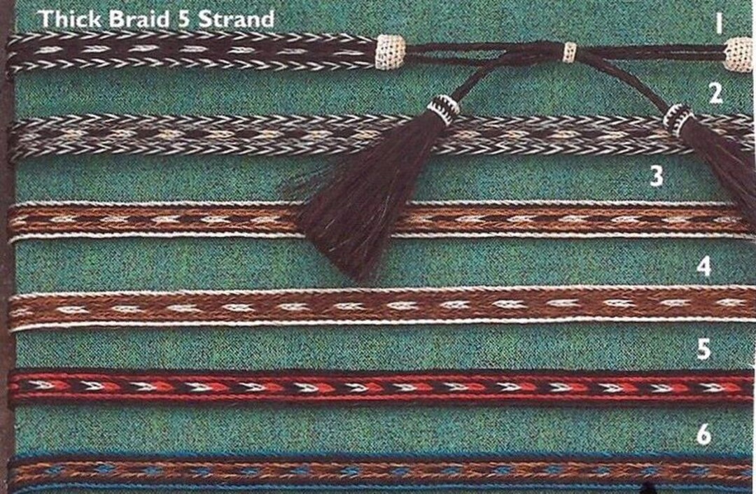 6 Colors - Wide Horsehair Braided Hat Band Adjustable, 2 Tassel ...