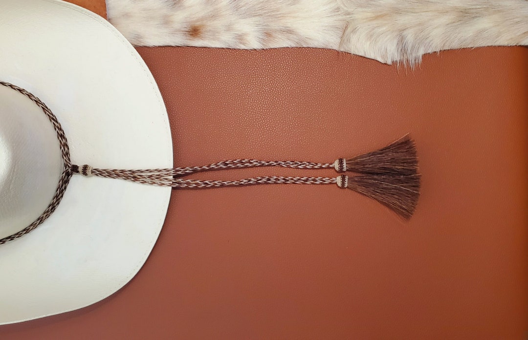 Horse Hair Hat Band With 2 Horse Hair Tassels Hanging in the Back ...