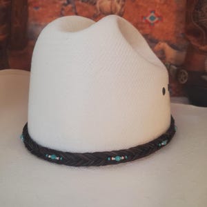 Horsehair Braided Hat Band, 3 Colors, Adjustable, Western Cowboy ...