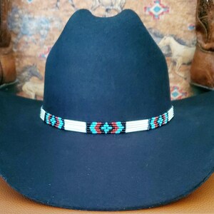 Hat Band - Native American Indian Style Beaded Hatband, Adjustable ...
