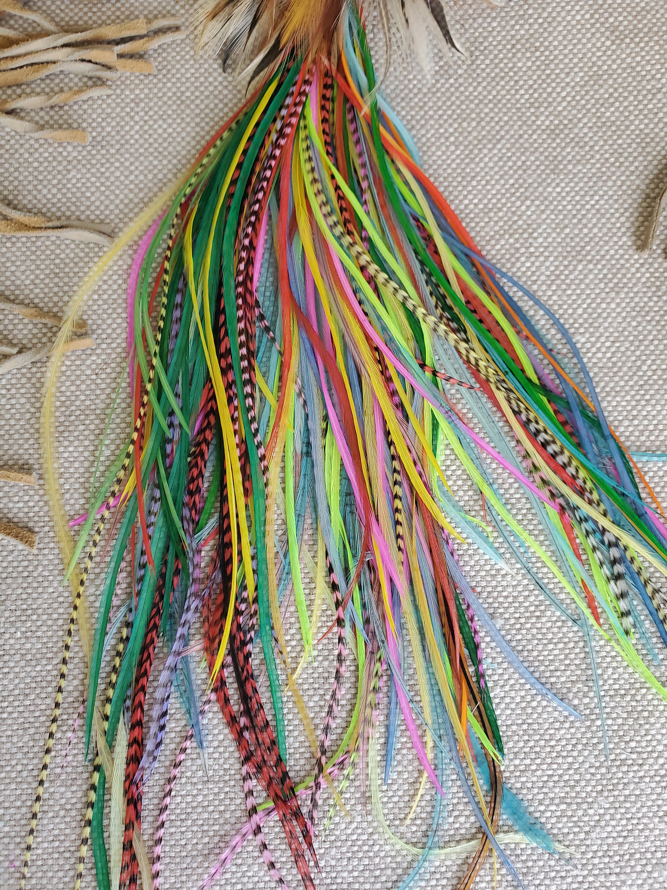 Long Skinny Feather(s) and a Clip, Boho Hair Extension, Choose How Many ...