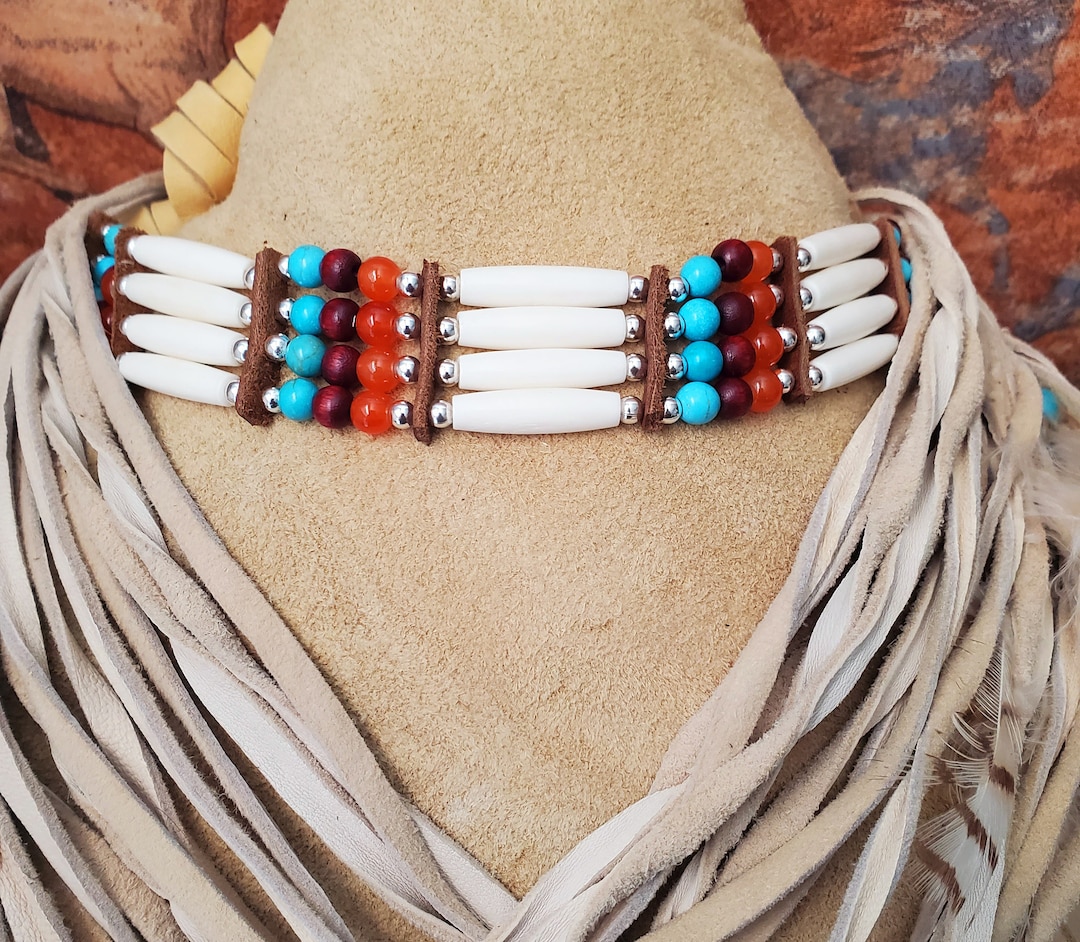 Bone Hairpipe Choker Native American Indian Style, Made as Shown or ...
