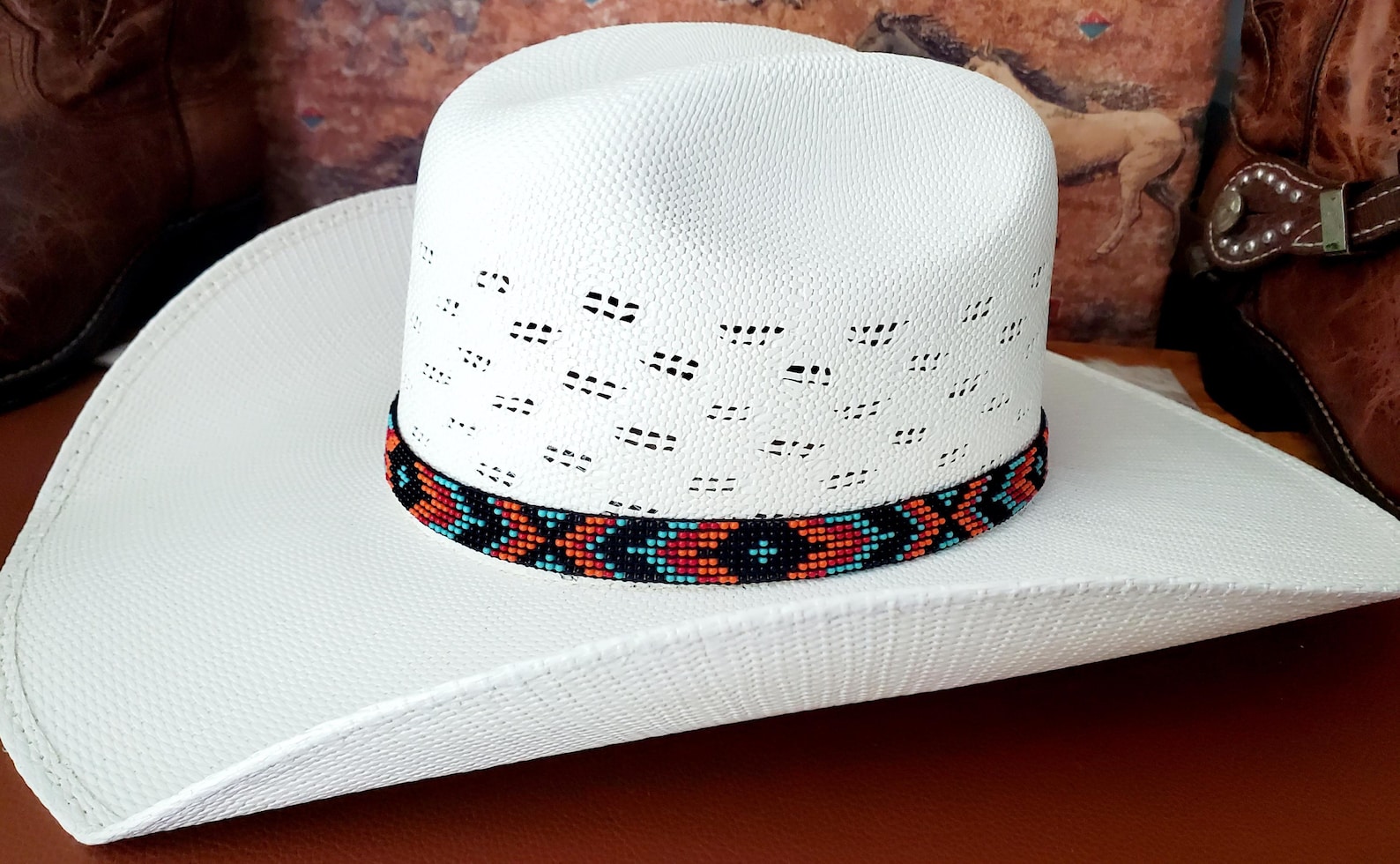 8 Styles - Beaded Native American Indian Style Hat Band That is ...