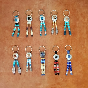 Keyring, Concho Key Ring Western Keychain, Custom Handmade, Silver ...