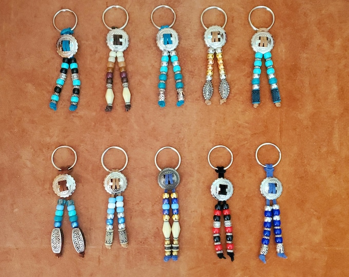 Keyring, Concho Key Ring Western Keychain, Custom Handmade, Silver ...