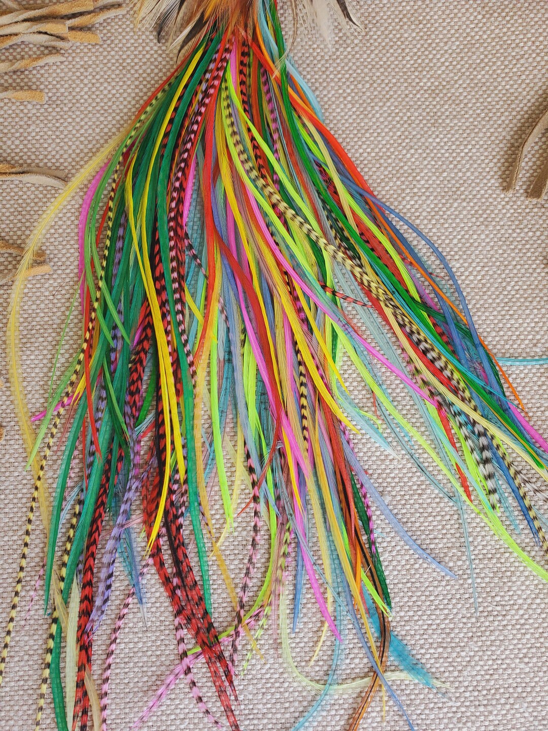 Long Skinny Feather(s) and a Clip, Boho Hair Extension, Choose How Many ...