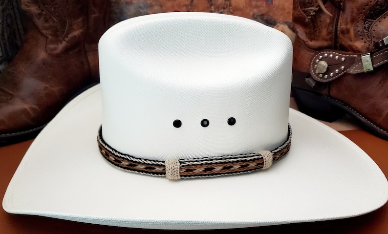 LONGMIRE Horse Hair Braided Hat Band is Adjustable With Sliding Knots ...