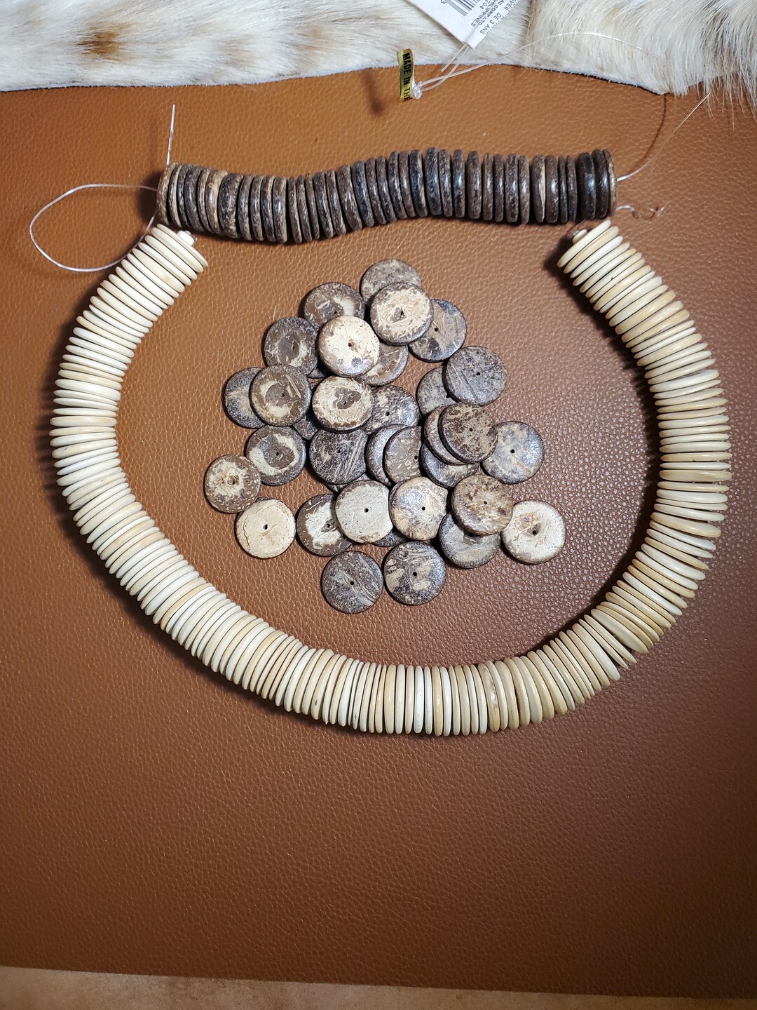 Coco Wheel Wood Circle Disc Donut Rondelle Bead, 20mm, Brown or Off ...