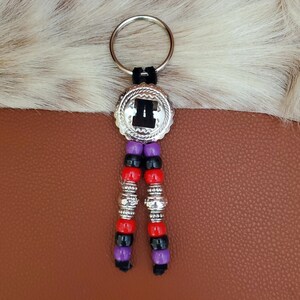 Keyring - Concho Key Ring Keychain Western With Your Choice of Beads ...
