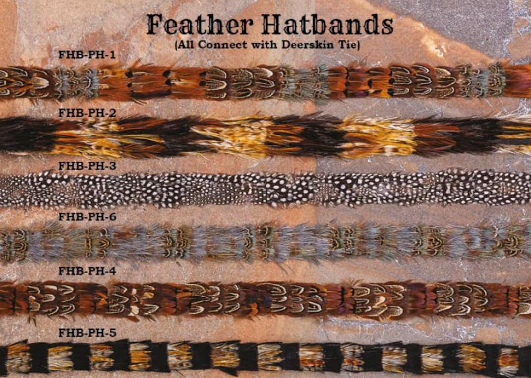 Vintage Pheasant Feather Hat Band, Adjustable - Etsy